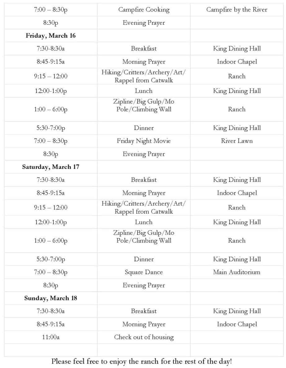 Spring Break Getaway • Presbyterian Mo-Ranch Assembly