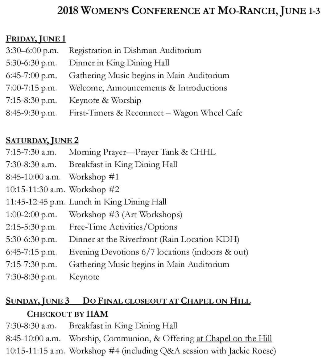 Women's Conference • Presbyterian Mo-Ranch Assembly