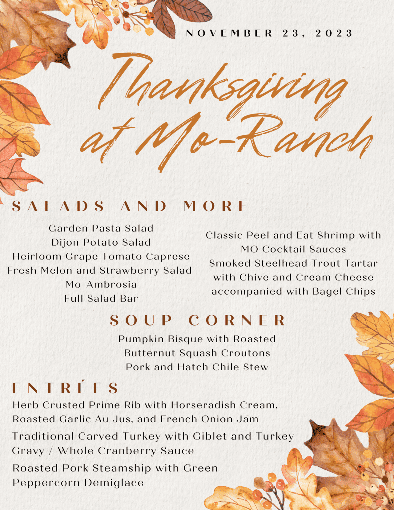 Thanksgiving at Mo • Presbyterian Mo-Ranch Assembly