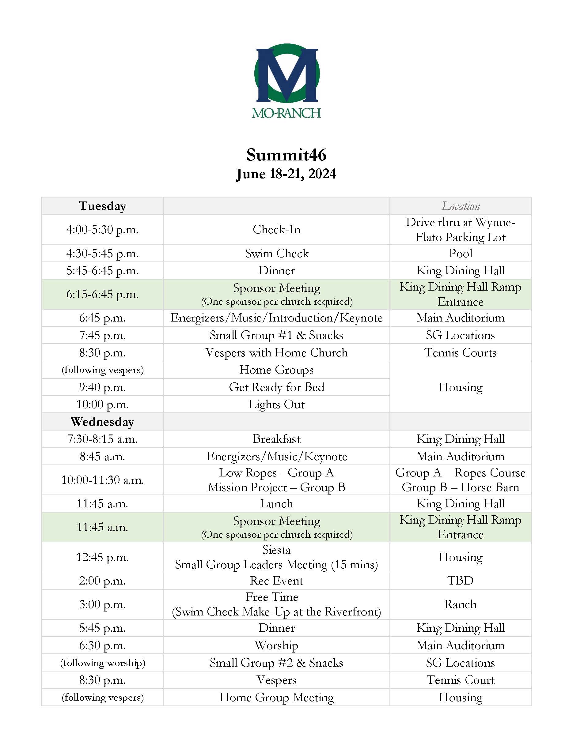 Summit46 • Presbyterian Mo-Ranch Assembly