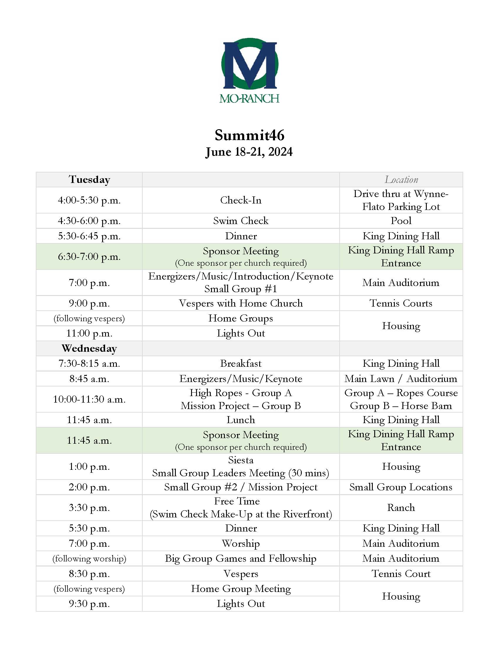 Summit46 • Presbyterian Mo-Ranch Assembly